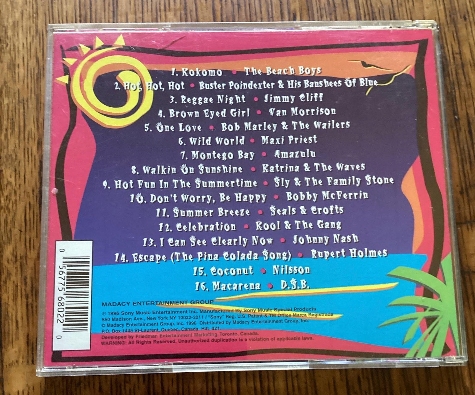 Sun Splashin 16 Hot Summer Hits Variou Artists CD Madacy Records A ...