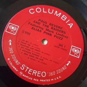 Paul Revere & the Raiders Alias Pink Fuzz Stereo LP 1969 Columbia ...