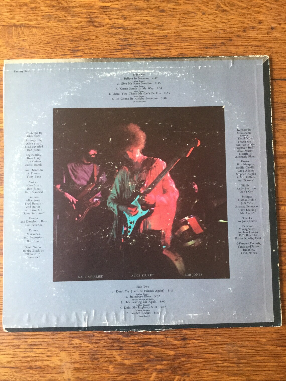 Alice Stuart and Snake Believing Stereo Vinyl LP 1972 Fantasy Records ...