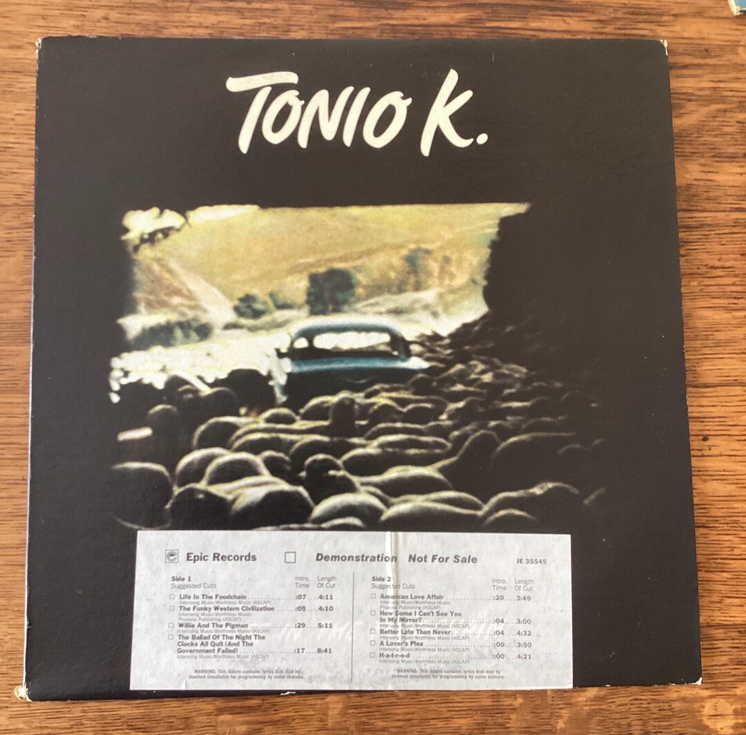 Tonio K - Life in the Food Chain - Stereo Vinyl LP 1978 Full Moon/epic ...