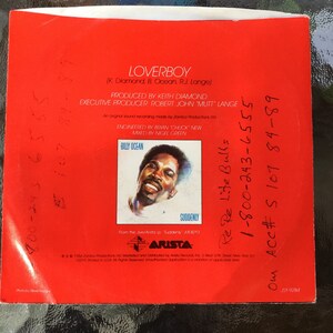 Billy Ocean Vinyl Stereo 7” 45 RPM 1984 Arista / Jive Records Loverboy B/w Loverboy Dub W ...