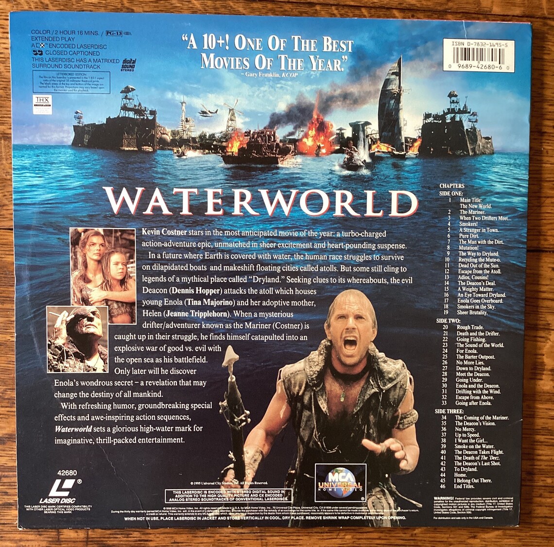 Laserdisc Waterworld 1996 MCA Universal Home Video Kevin Costner Dennis ...