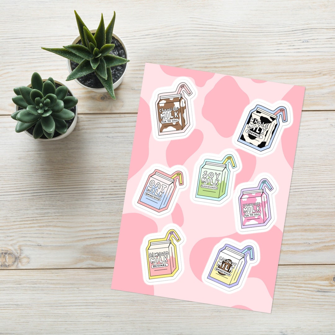 Milk Cartons Sticker Pack Sheet - for Notebooks / Laptops / Phones ...