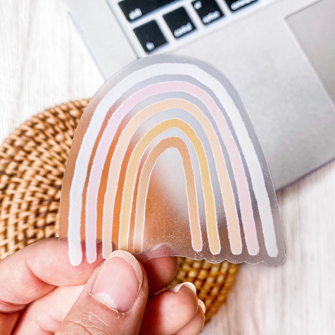 Muted Rainbow Vinyl Sticker: Weatherproof Matte Decal - Etsy