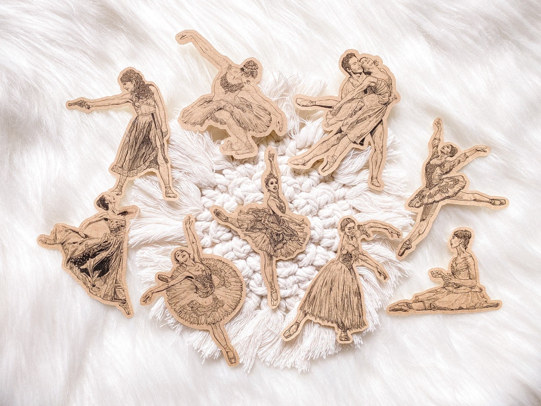 Sticker Sheet - Ballerina Stickers, Kraft Ballet Stickers, Planner ...