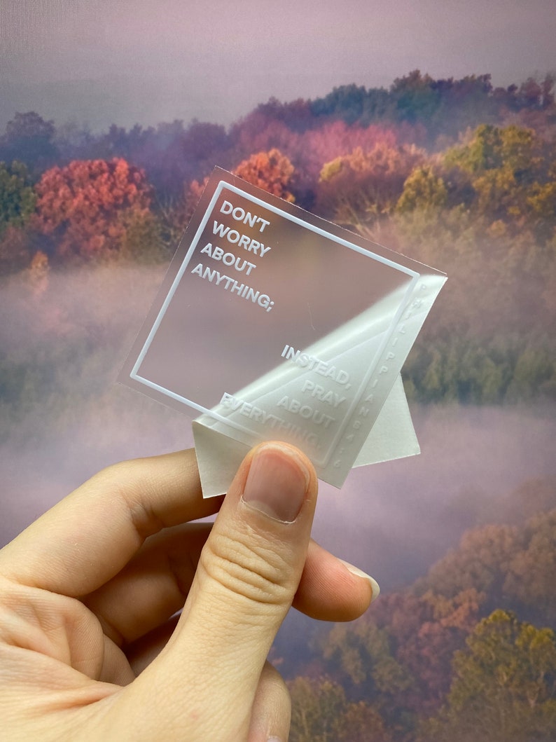 Don’t Worry Just Pray Sticker, Christian Clear Transparent Stickers ...