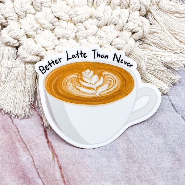 Latte Sticker - Etsy