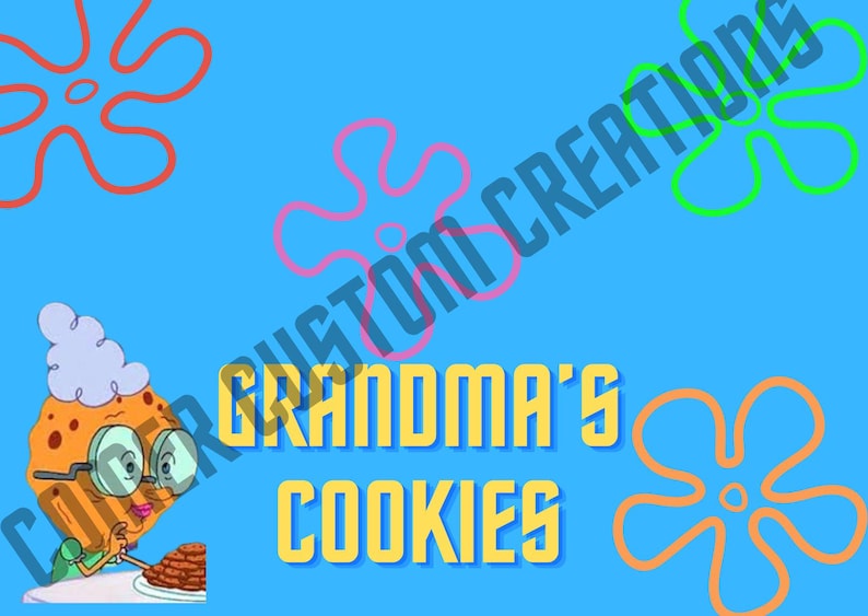 Spongebob Party Food Labels - Etsy