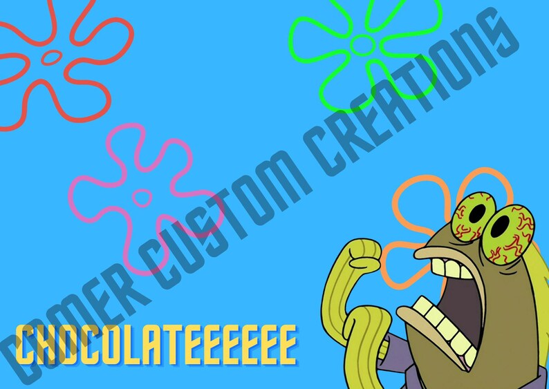 Spongebob Party Food Labels - Etsy