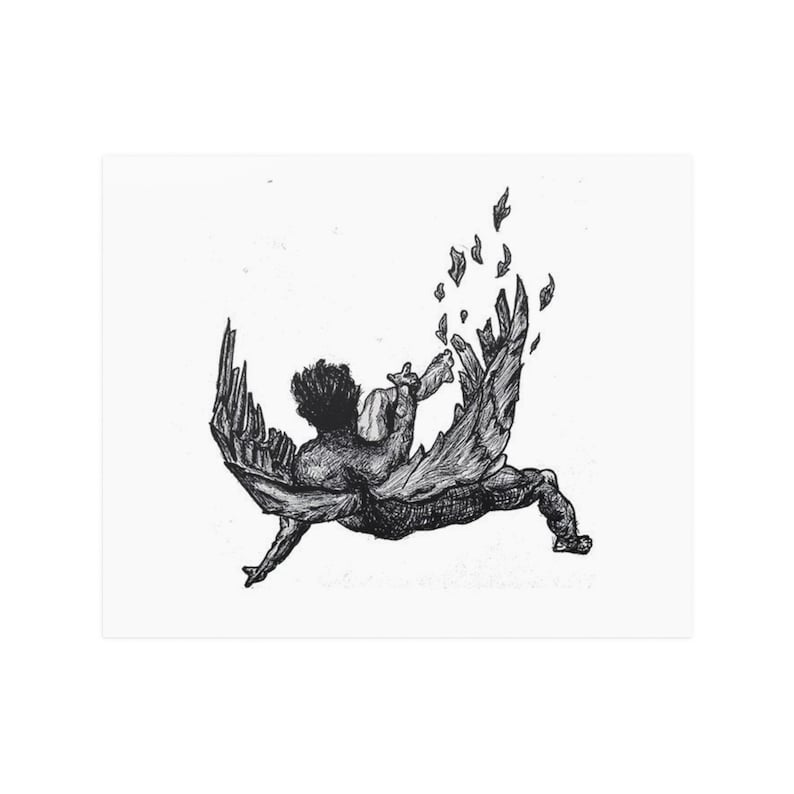 Fallen Angel Icarus Satin Posters 210gsm - Etsy