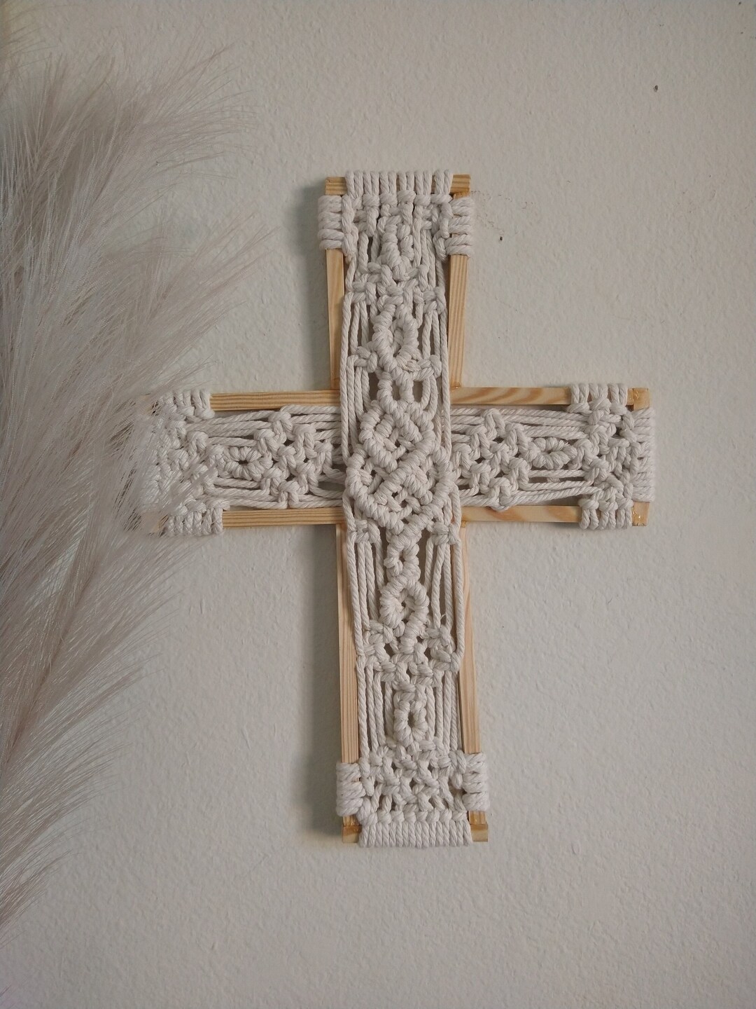 Macrame Cross Religious Christian Gift Wall Hanging - Etsy