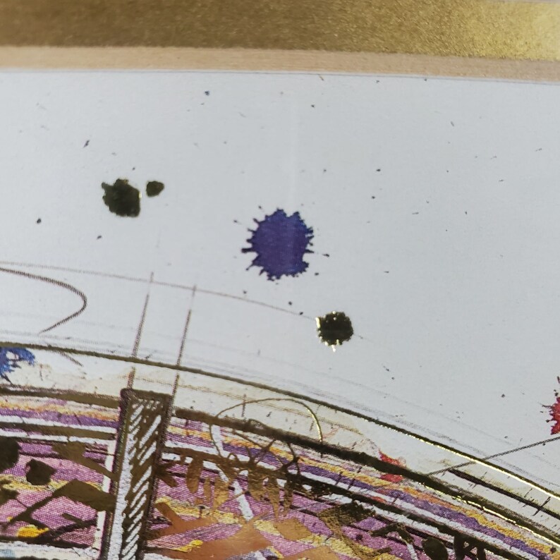 WILLIAM GATEWOOD summer Fan Gold Foil Lithograph Serigraph 21x17 Matted ...