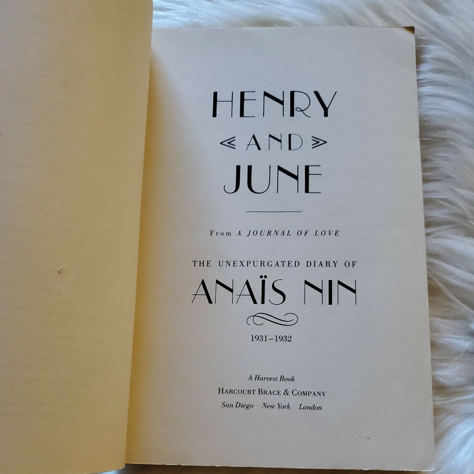 Anais Nin HENRY AND JUNE: From a Journal of Love - Etsy