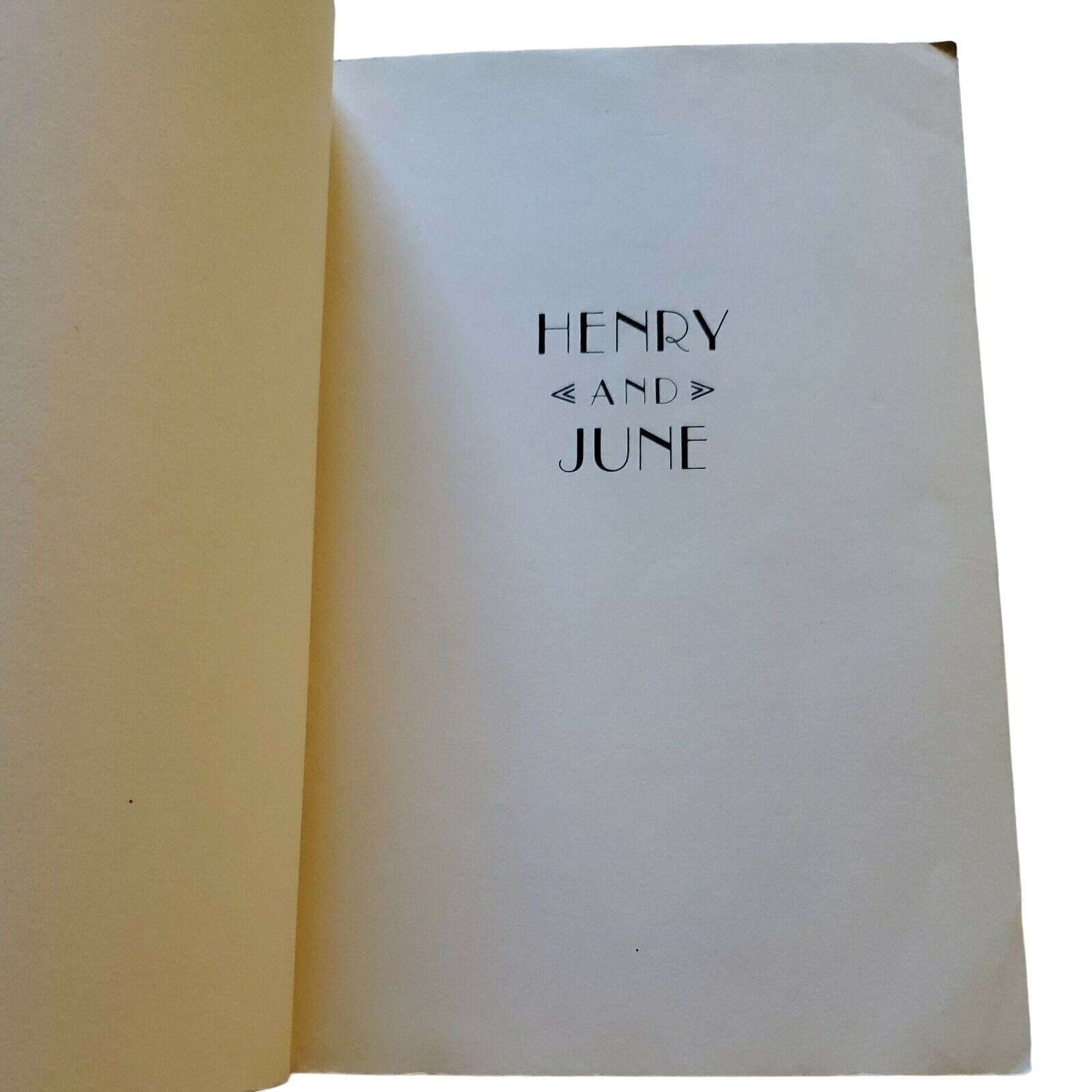 Henry And June Book