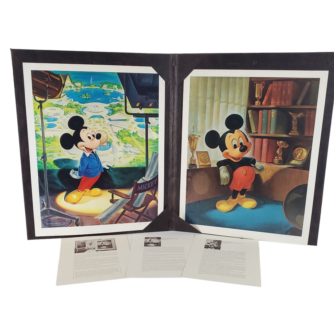 John Hench Disney Mickey Mouse 25th & 50th Anniversary Portraits ...