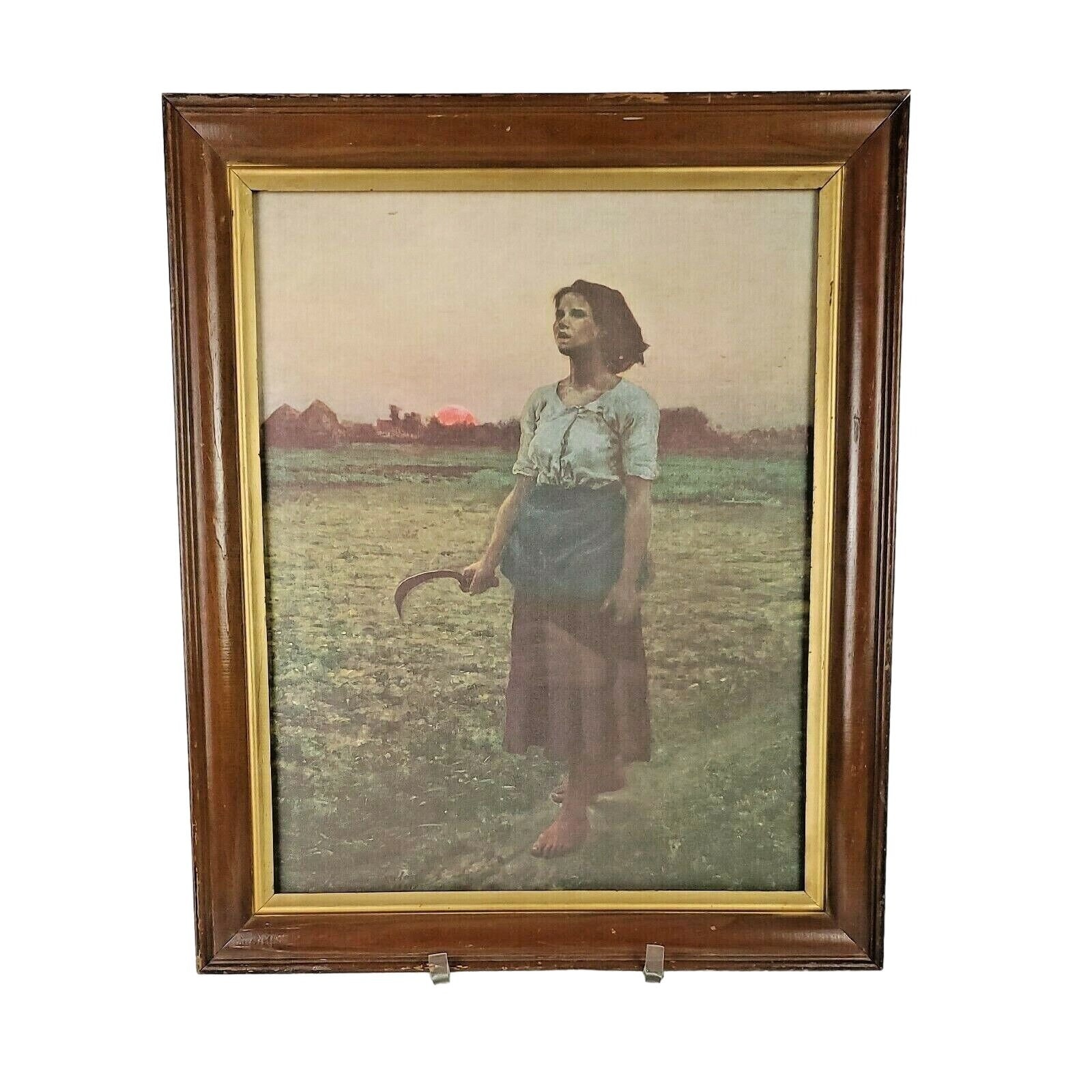 Jules Breton "song of the Lark" Vintage Old Framed Print 1884 23"x19 ...