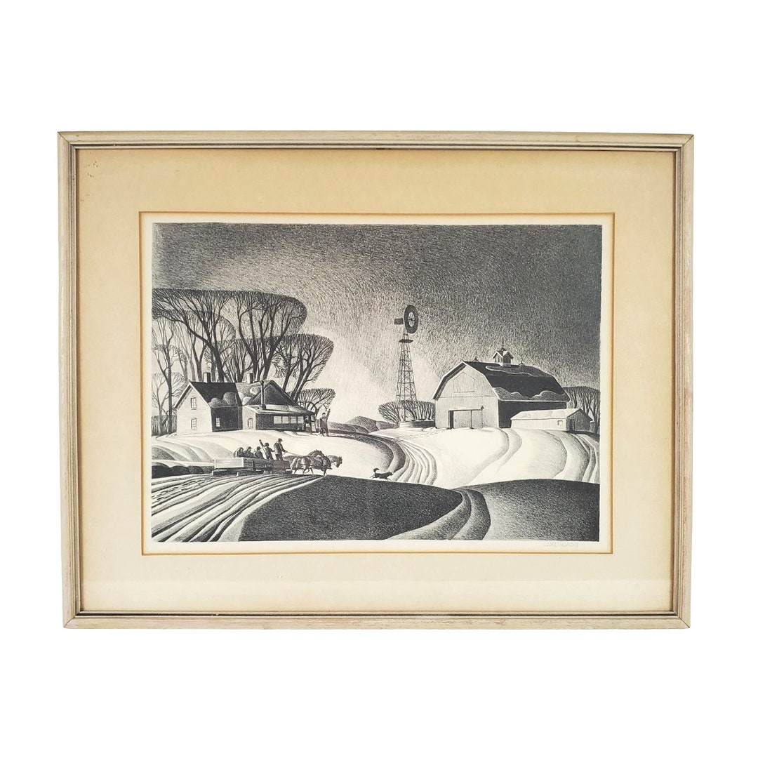 Company for Supper Signed Lithograph Dale Nichols 1948 - Etsy