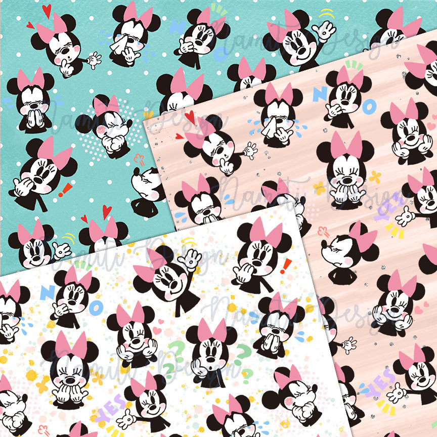 Minnie Mouse Digital Papers Patterns Jpeg - Etsy Australia