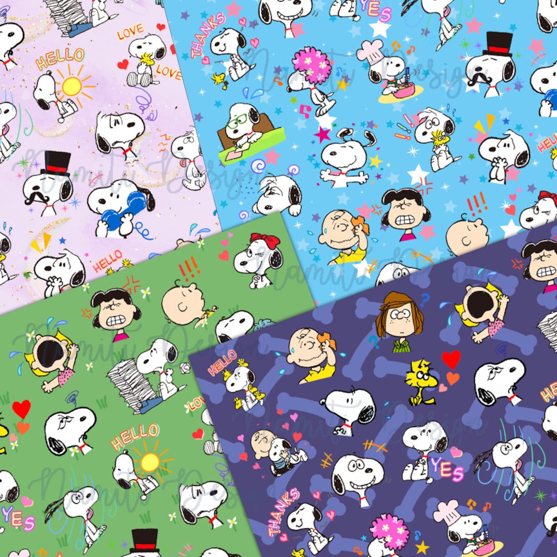 Snoopy Digital Papers Patterns jpeg | Etsy