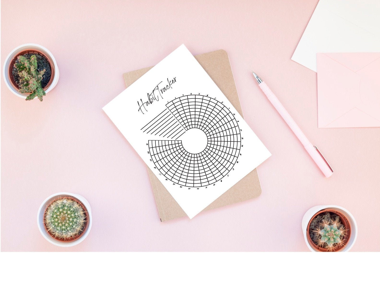 Circle Habit Tracker Instant Printable Download Available in Letter and ...
