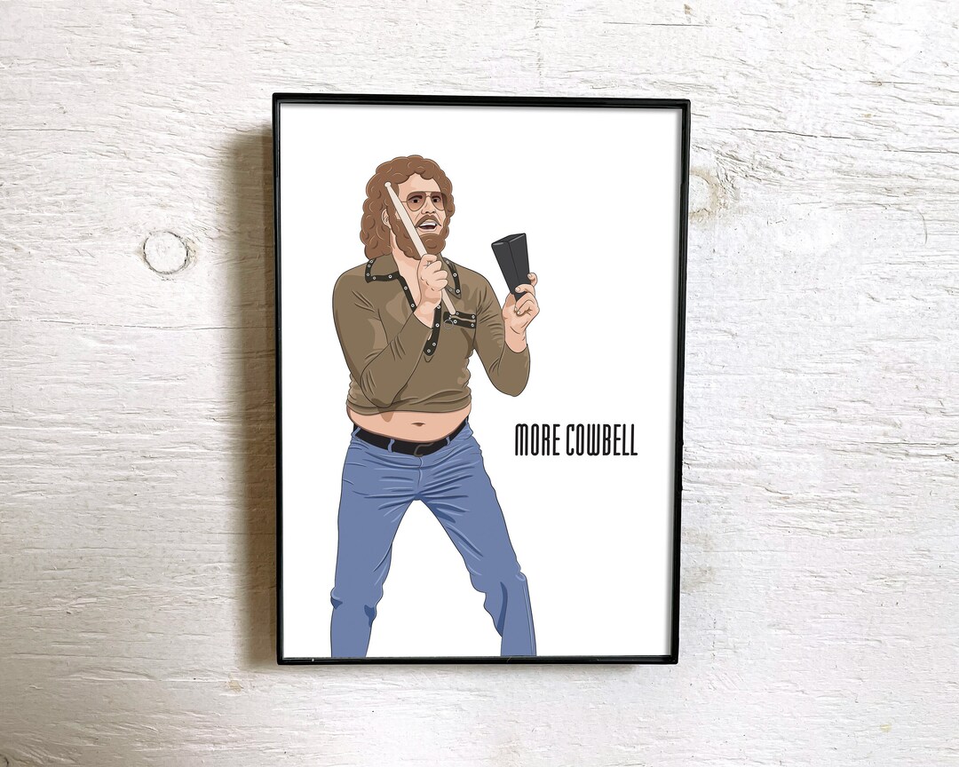 Will Ferrell More Cowbell Fine Art Print Original Illustration SNL ...