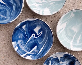 Small Colourful Marble Enamel Jewellery Bowl Made in Bali - Etsy