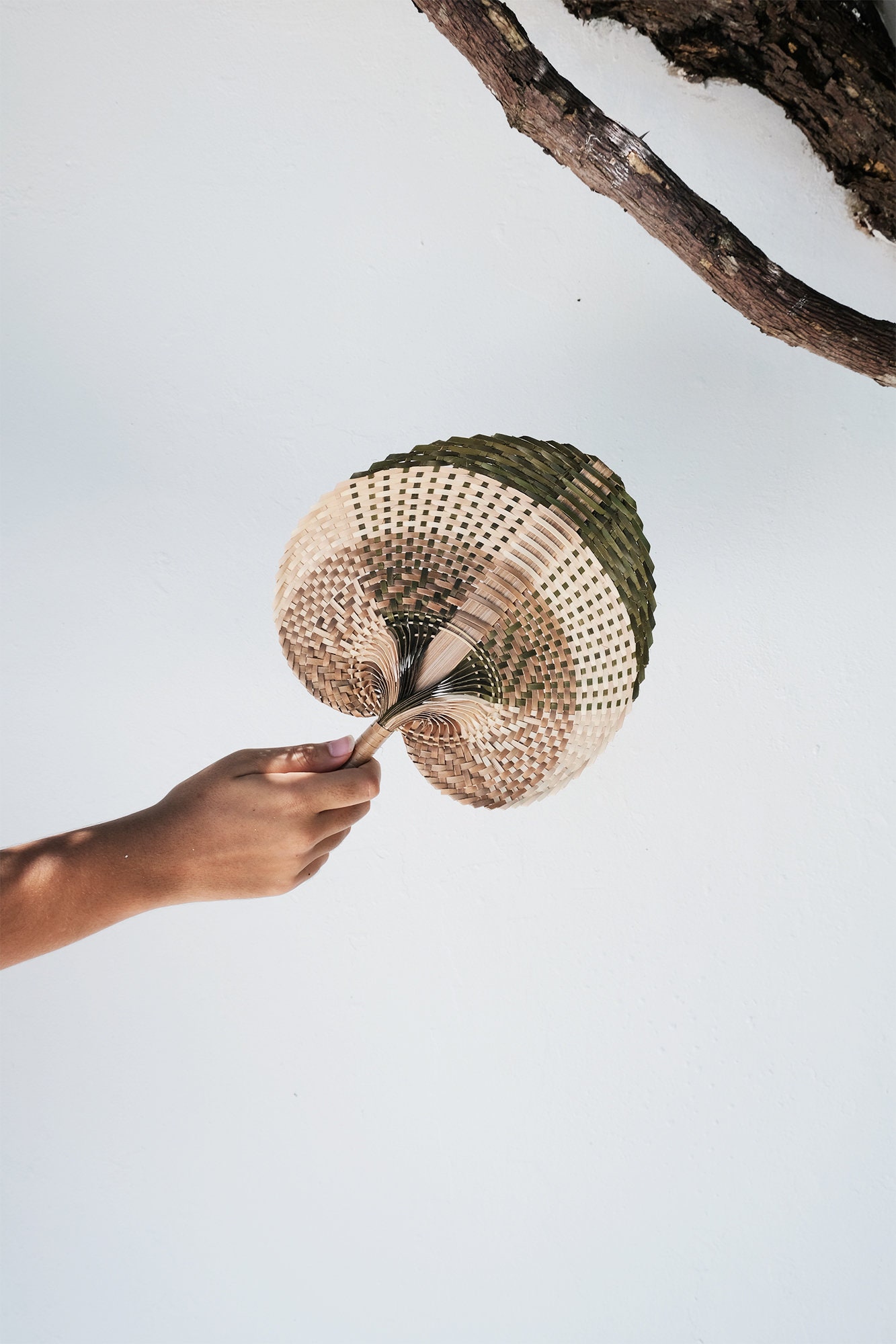 Natural Handwoven Island Palm Hand Fan - Made in Bali. - Etsy