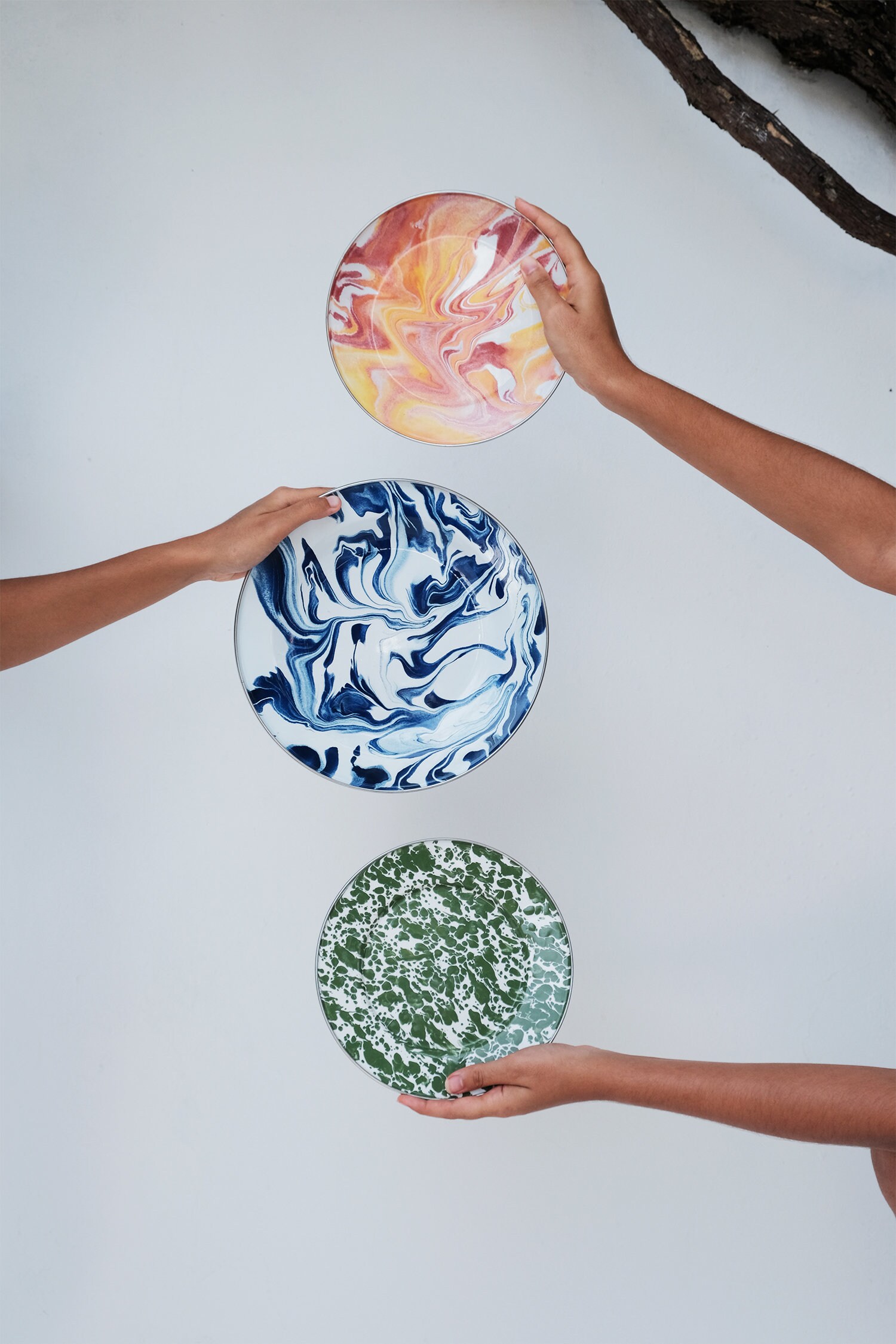 Sunset Plate Colourful Enamel Marble Plate Made in Bali - Etsy