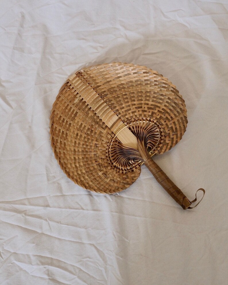 Natural Handwoven Island Palm Hand Fan Made in Bali. - Etsy