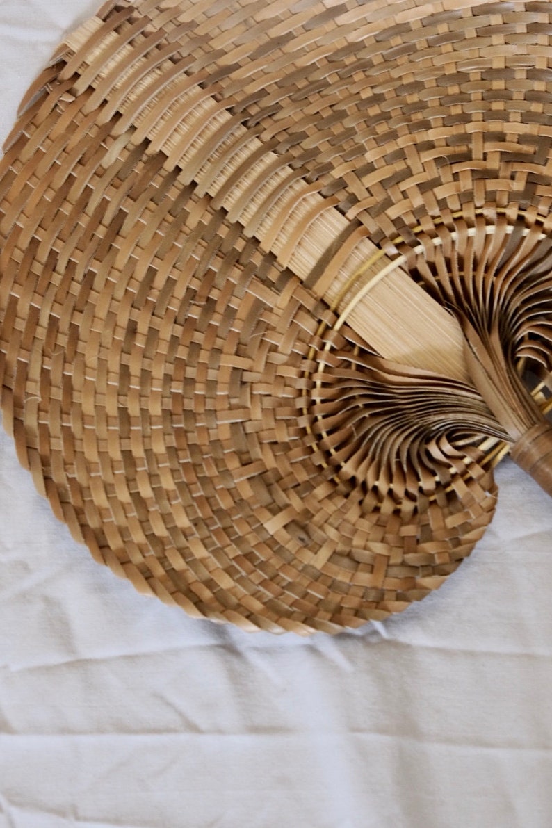 Natural Handwoven Island Palm Hand Fan Made in Bali. - Etsy