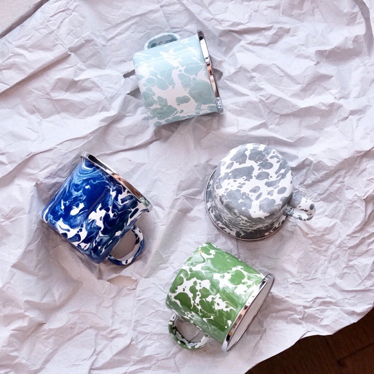 Colourful Marble Enamel Espresso Cups Made in Bali. - Etsy UK