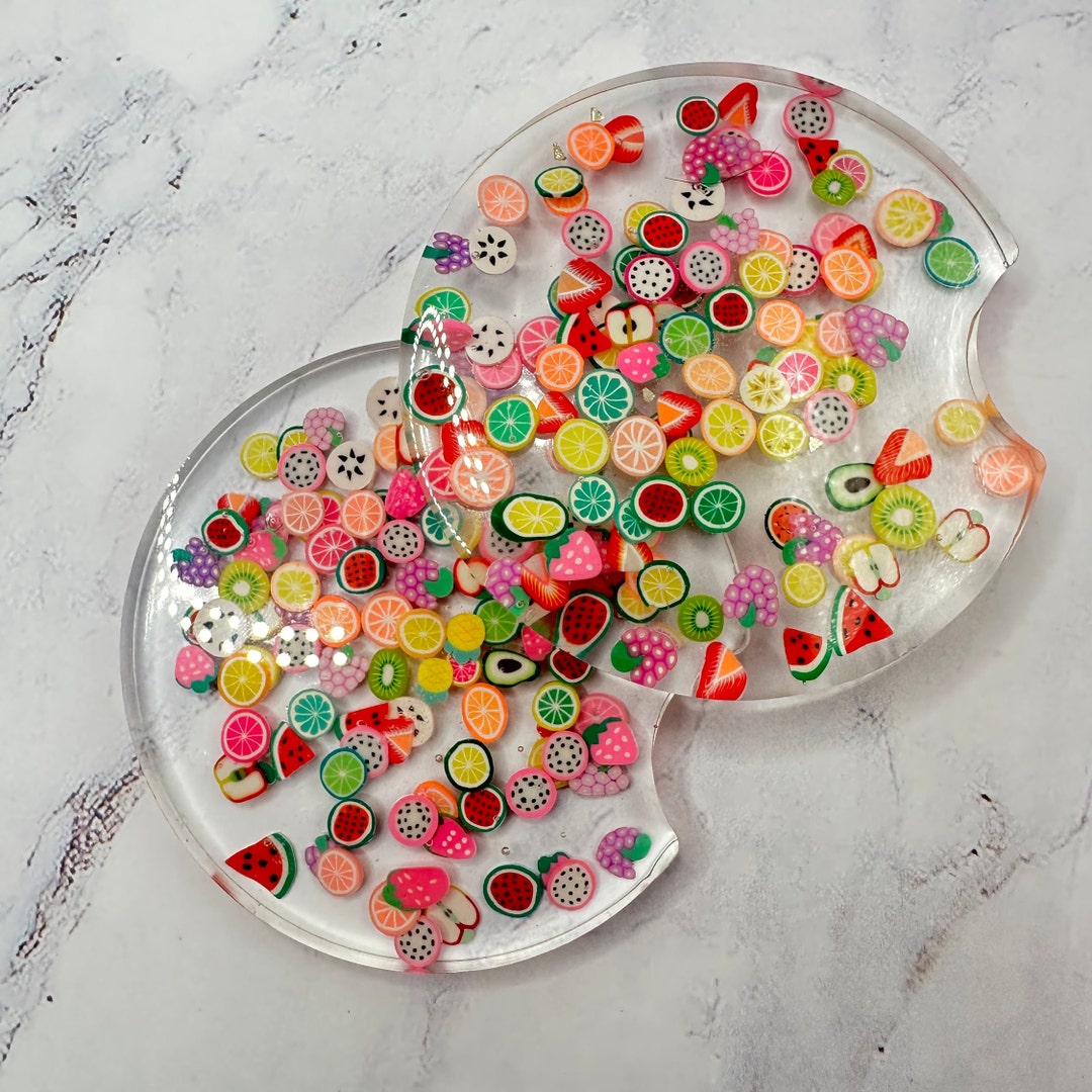 Fruit Car Coasters,resin Car Accessories,car Coaster Set of 2,polymer ...