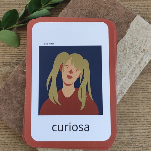 Spanish Emotion Flashcards Digital Download Language - Etsy