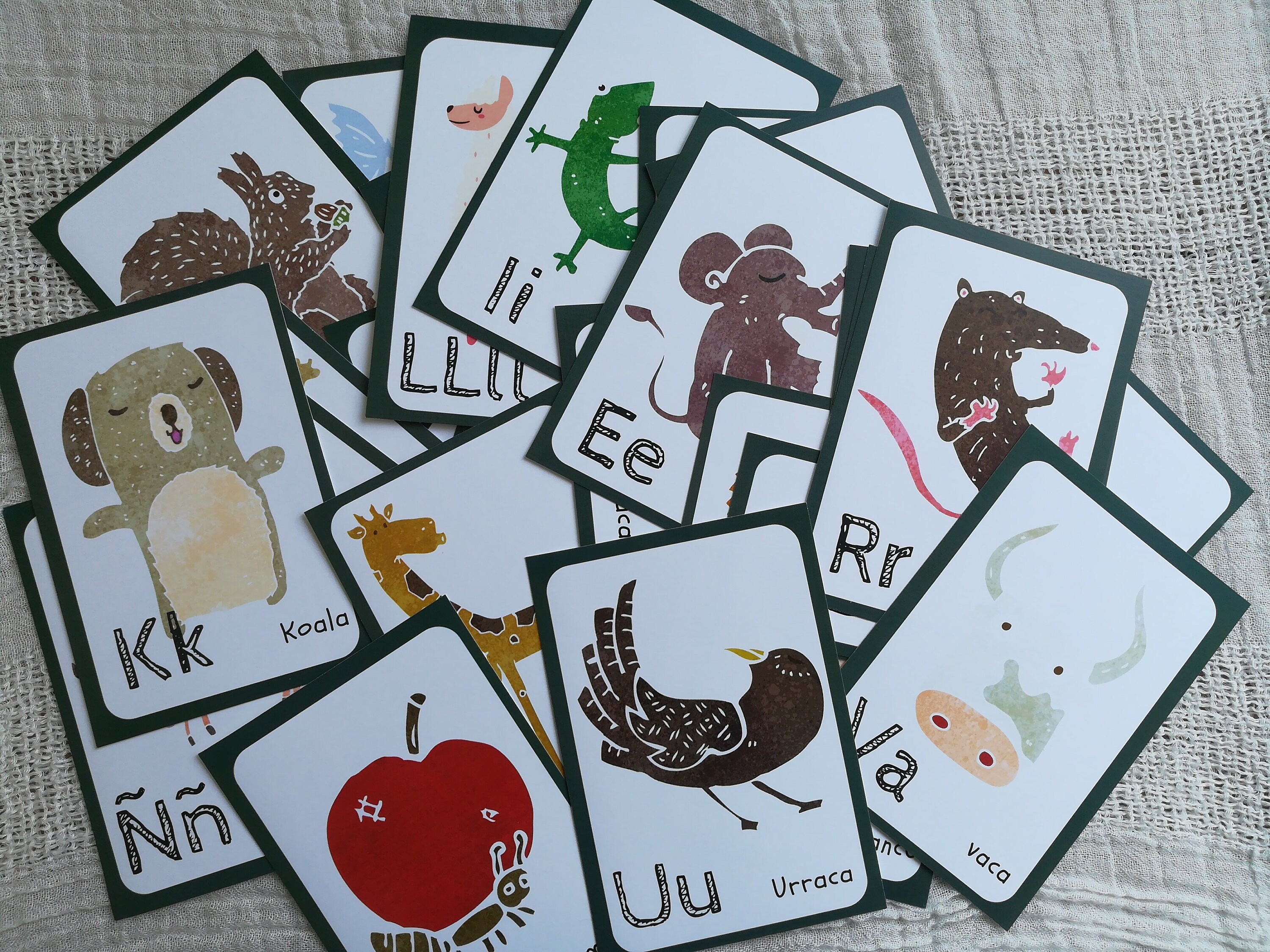 Spanish Animal Alphabet Digital Download Flashcards - Etsy