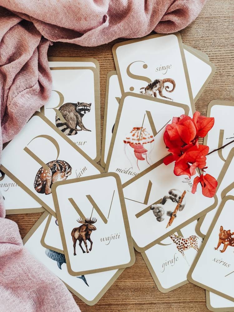 French Alphabet Flashcards Digital Download Montessori - Etsy