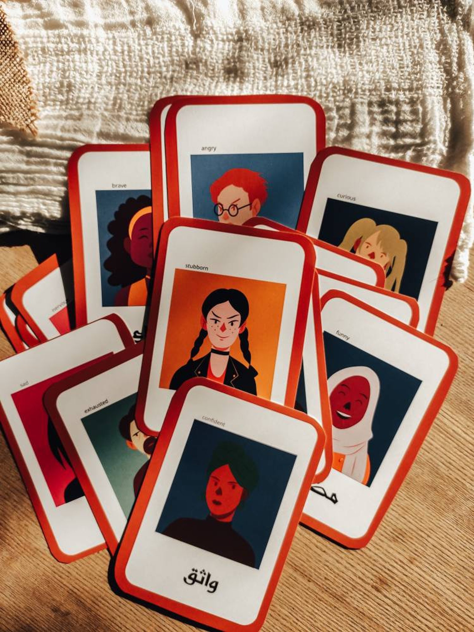 Arabic Emotions Flashcards Digital Download Printable | Etsy