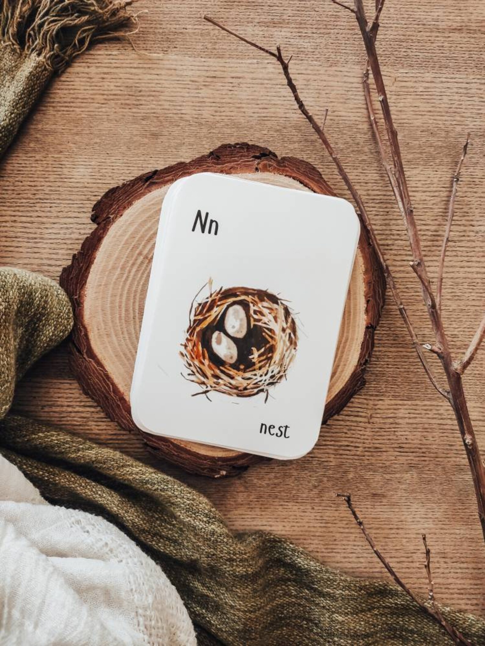 Forest Alphabet Flashcards Digital Download Woodland - Etsy