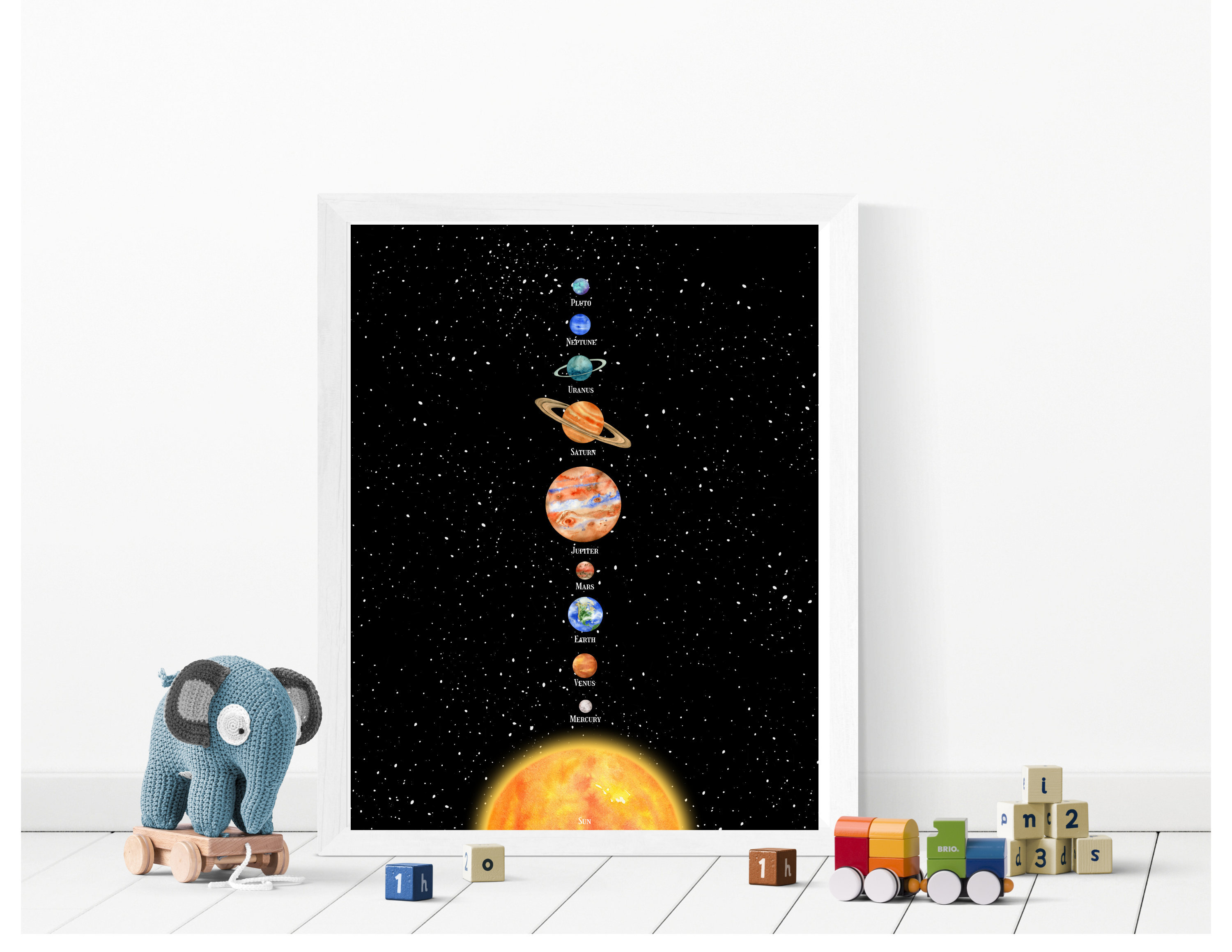 Solar System Print Digital Download printable space | Etsy
