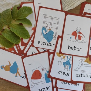 Spanish Verb Flashcards | Digital Download, Flashcards, Language ...