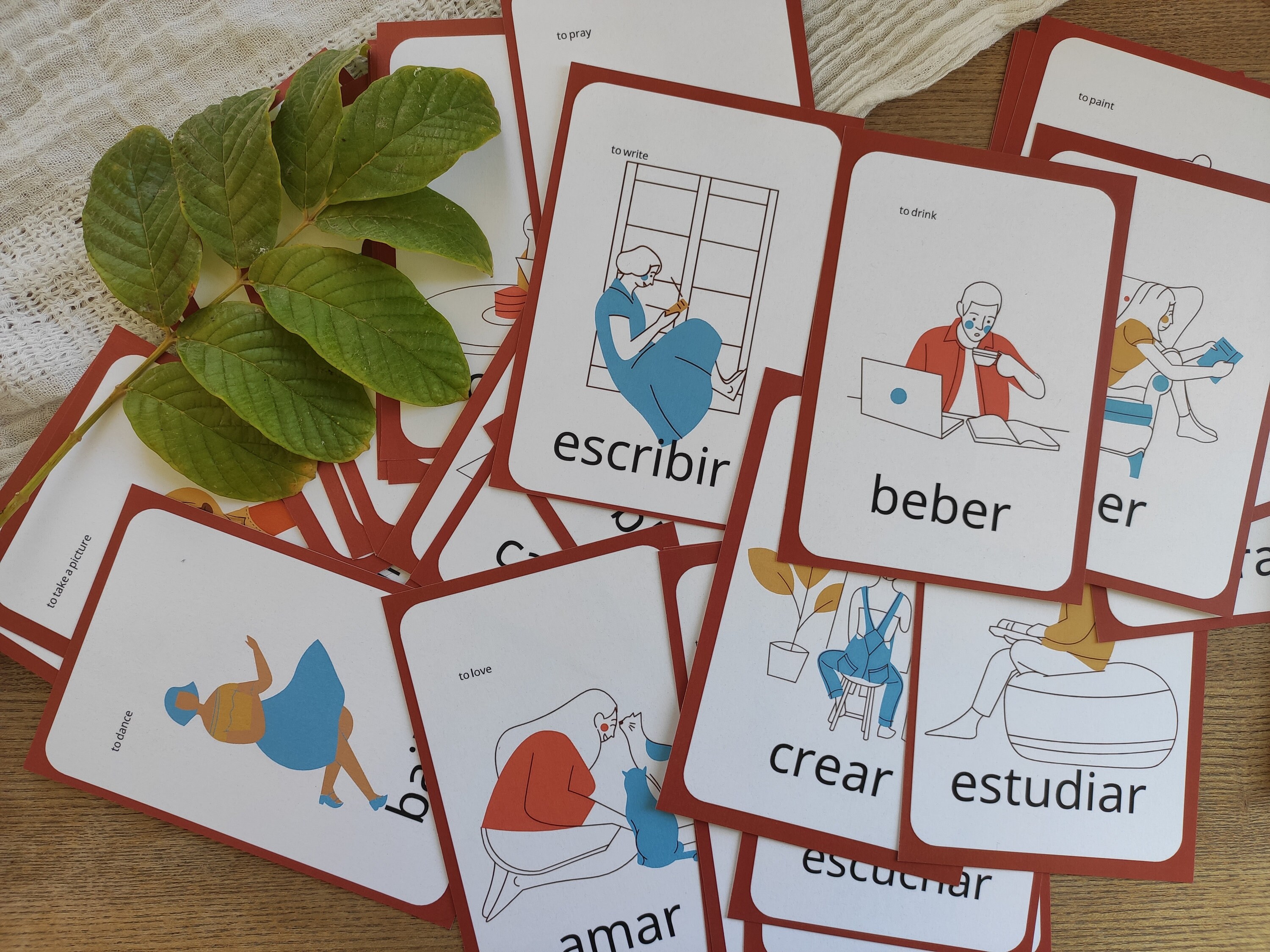 Spanish Verb Flashcards Digital Download Flashcards | Etsy