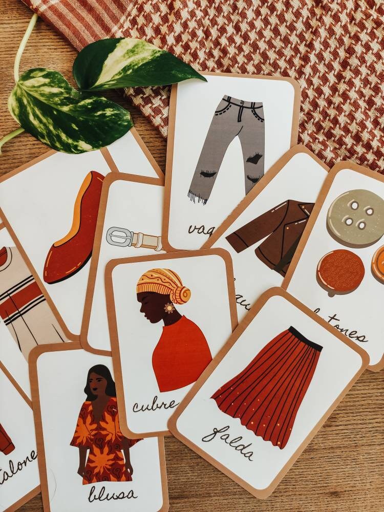 Spanish Clothing Flashcards Digital Download Español - Etsy