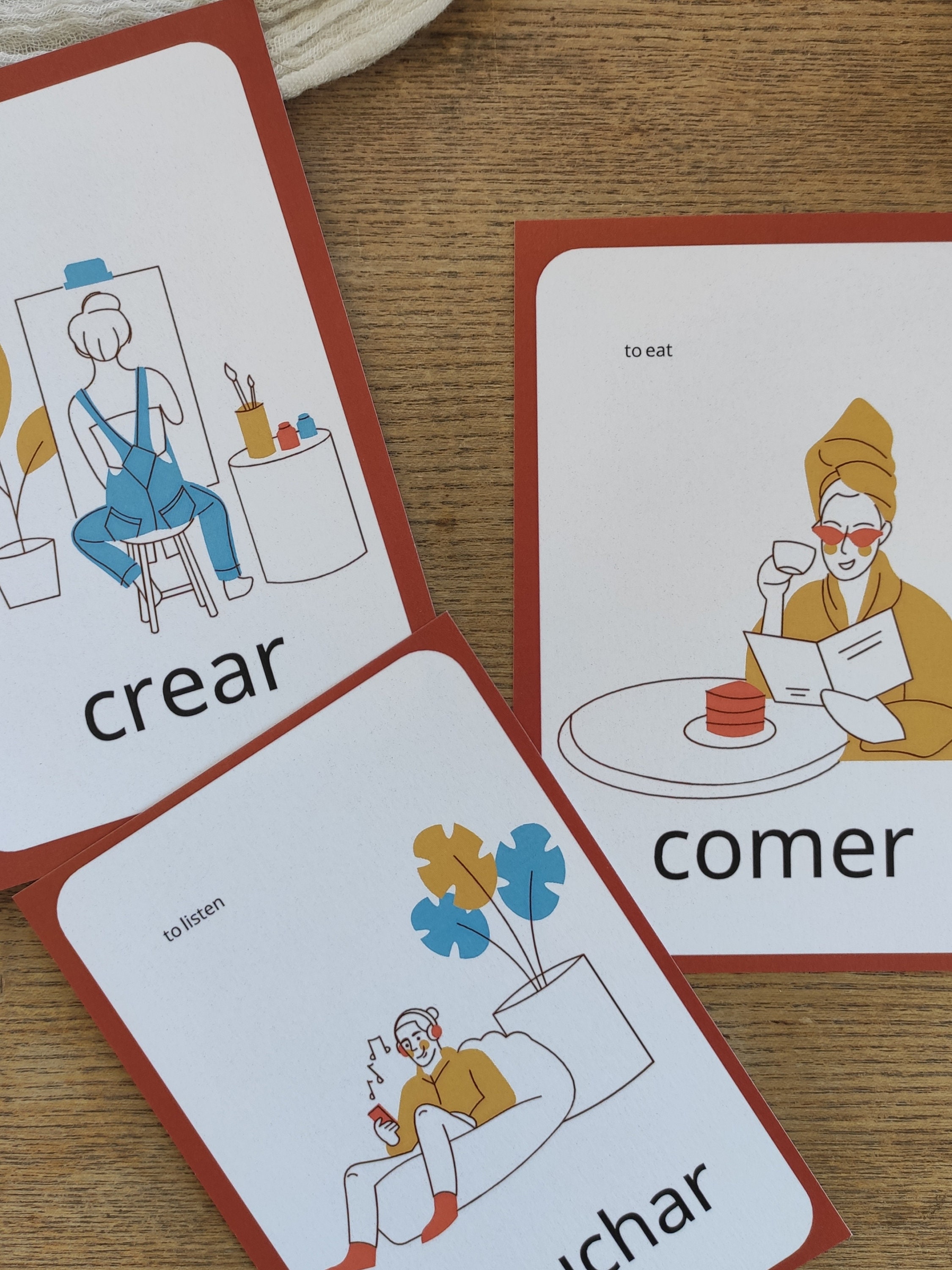 Spanish Verb Flashcards Digital Download Flashcards | Etsy