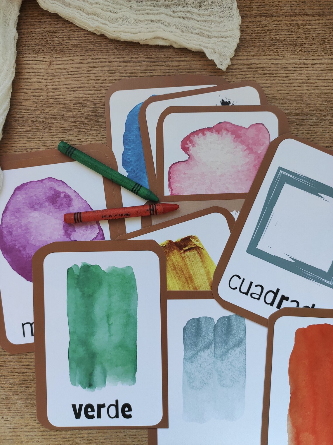 Spanish Colors and Shapes Flashcards Digital Download - Etsy