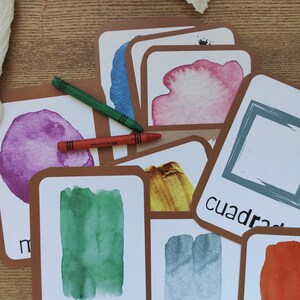 Spanish Colors and Shapes Flashcards | Digital Download, Language ...