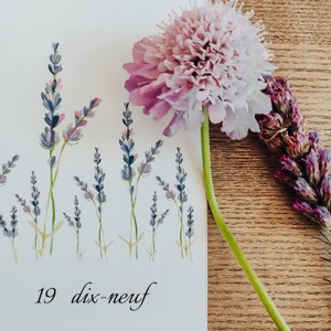 French Numbers | Digital Download, Watercolor, Floral, Garden ...