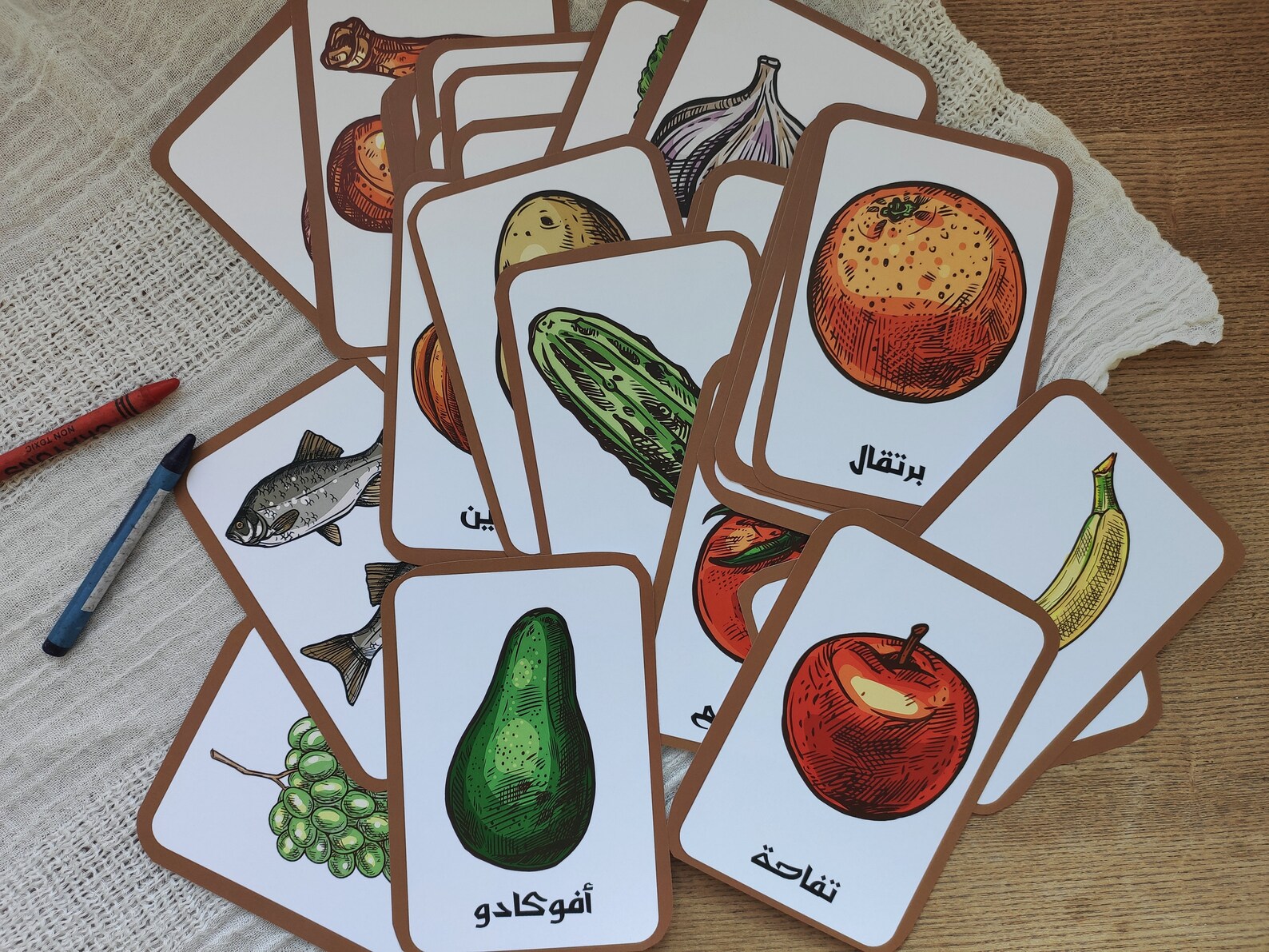 Arabic Food Flashcards Digital Download Printable Language - Etsy