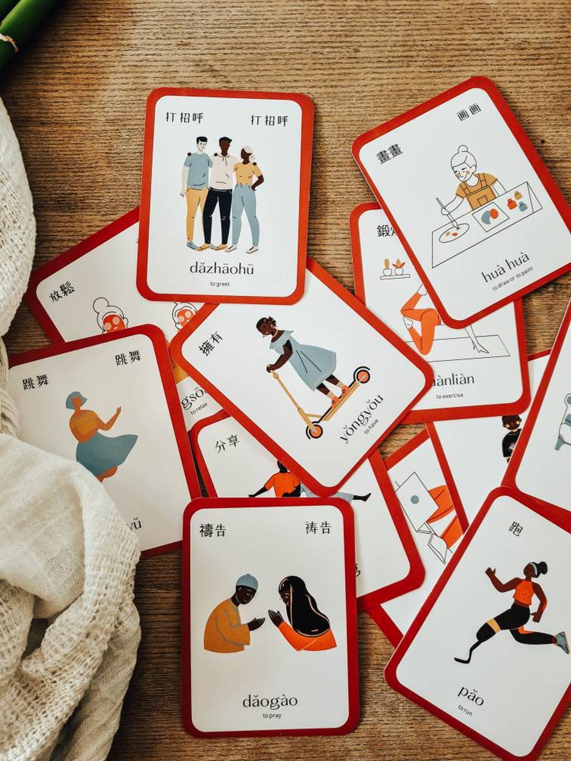 Mandarin Verbs Digital Download Vocabulary Character - Etsy