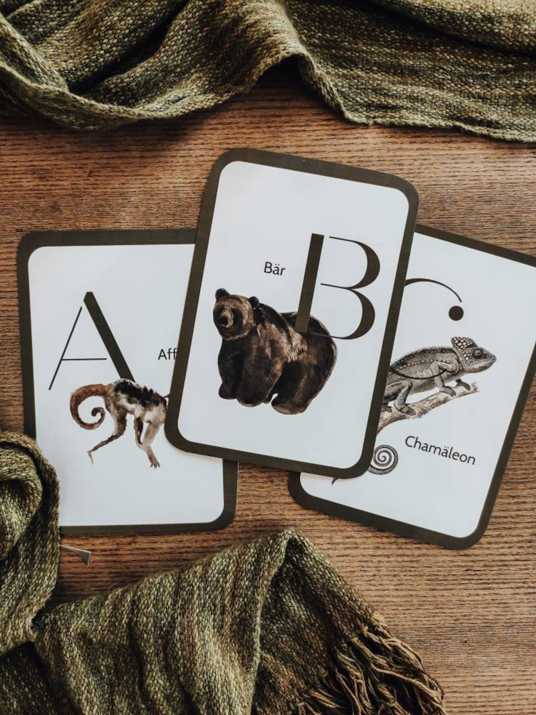 German Animal Alphabet Flashcards | Digital Download, Montessori ...