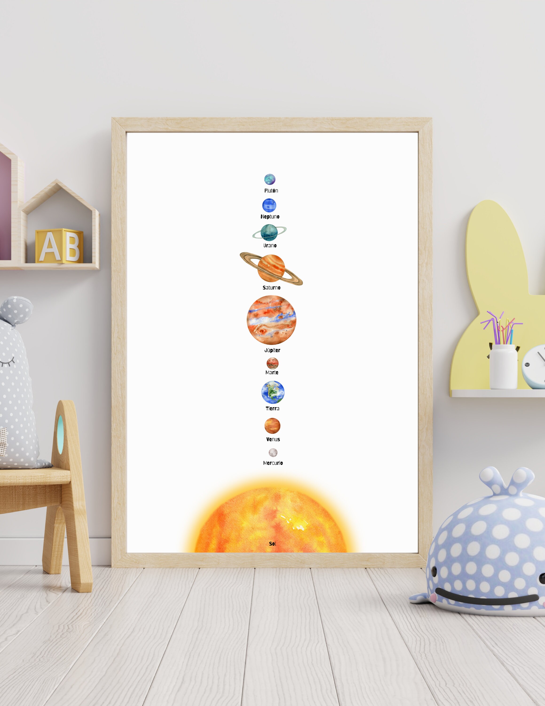 Spanish Solar System Print Digital Download Sistema Solar | Etsy