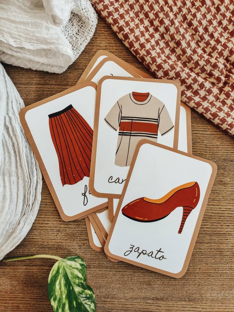 Spanish Clothing Flashcards Digital Download Español - Etsy